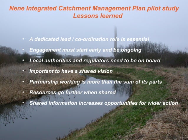 Nene Integrated Catchment Management Plan Presentation from London CaBA ...
