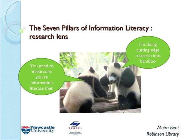 The Seven Pillars of Information Literacy: research lens | PPT