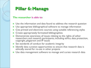 The Seven Pillars of Information Literacy: research lens | PPT
