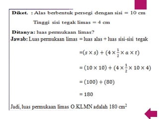 PPT Luas Permukaan Limas Kelas VIII | PPTX