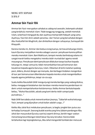 Ahmad bin Yasir MA | DOCX