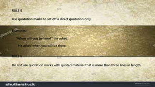 USE OF QUOTATION MARKS | PPTX