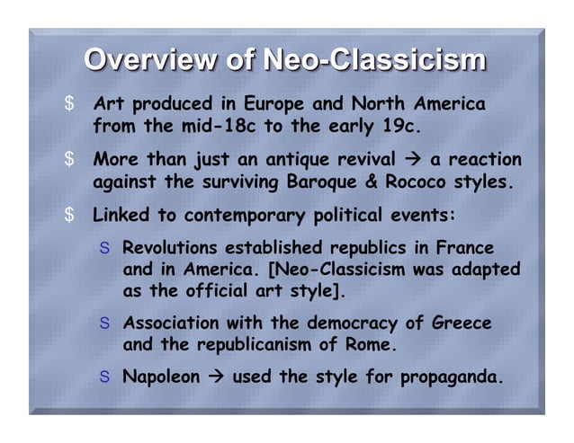 Neo-Classicism | PDF