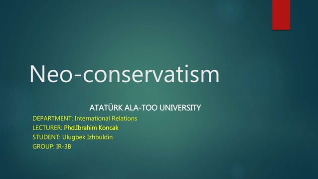 Neo conservatism | PPTX