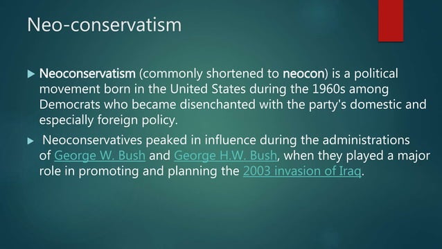 Neo conservatism | PPTX