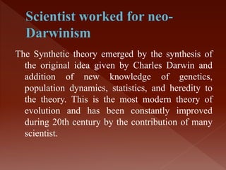 Neo darwinism hassan | PPTX