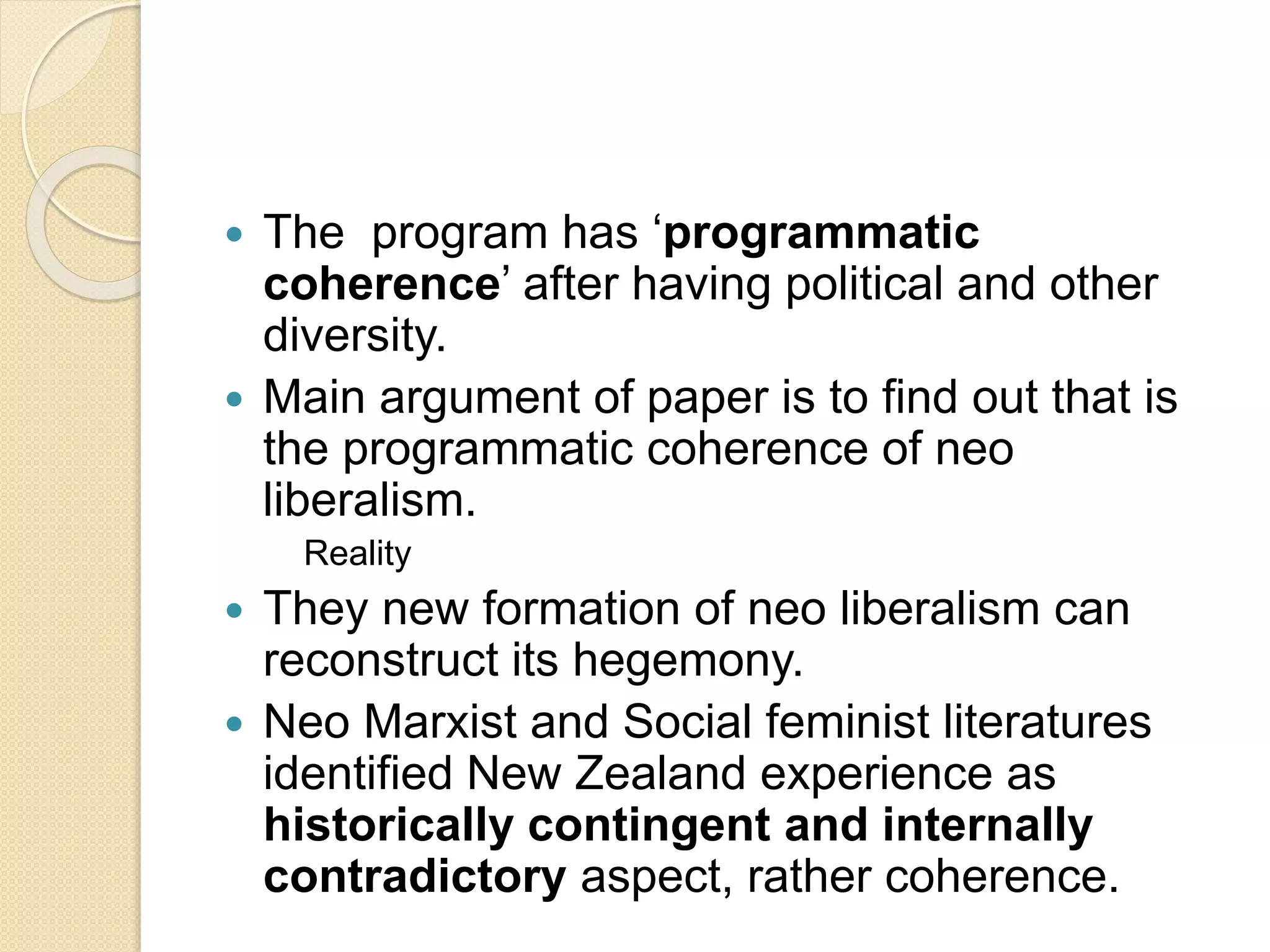 Neo liberalism | PPTX