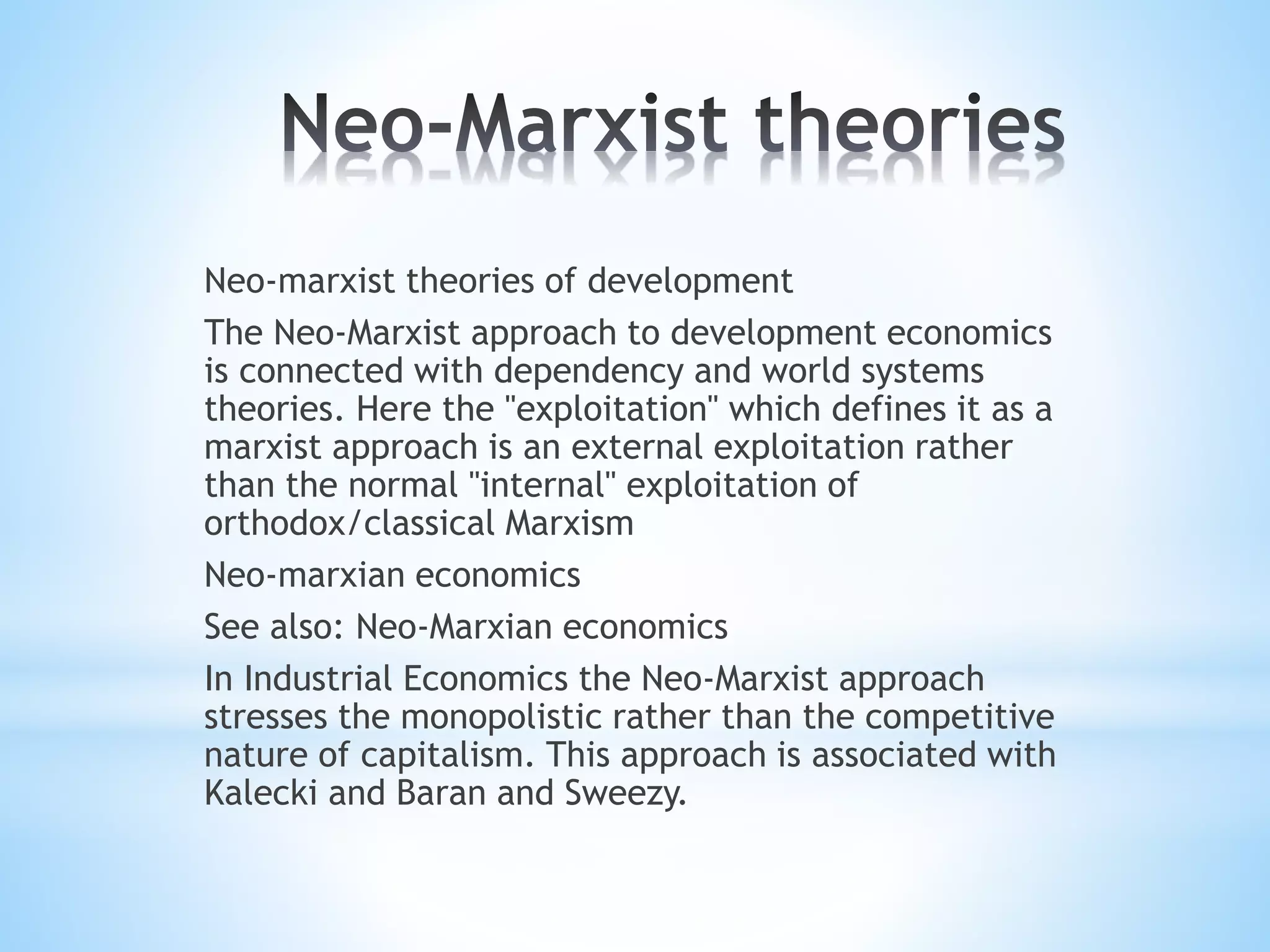 Neo-Marxism History And Theory of IR | PPTX