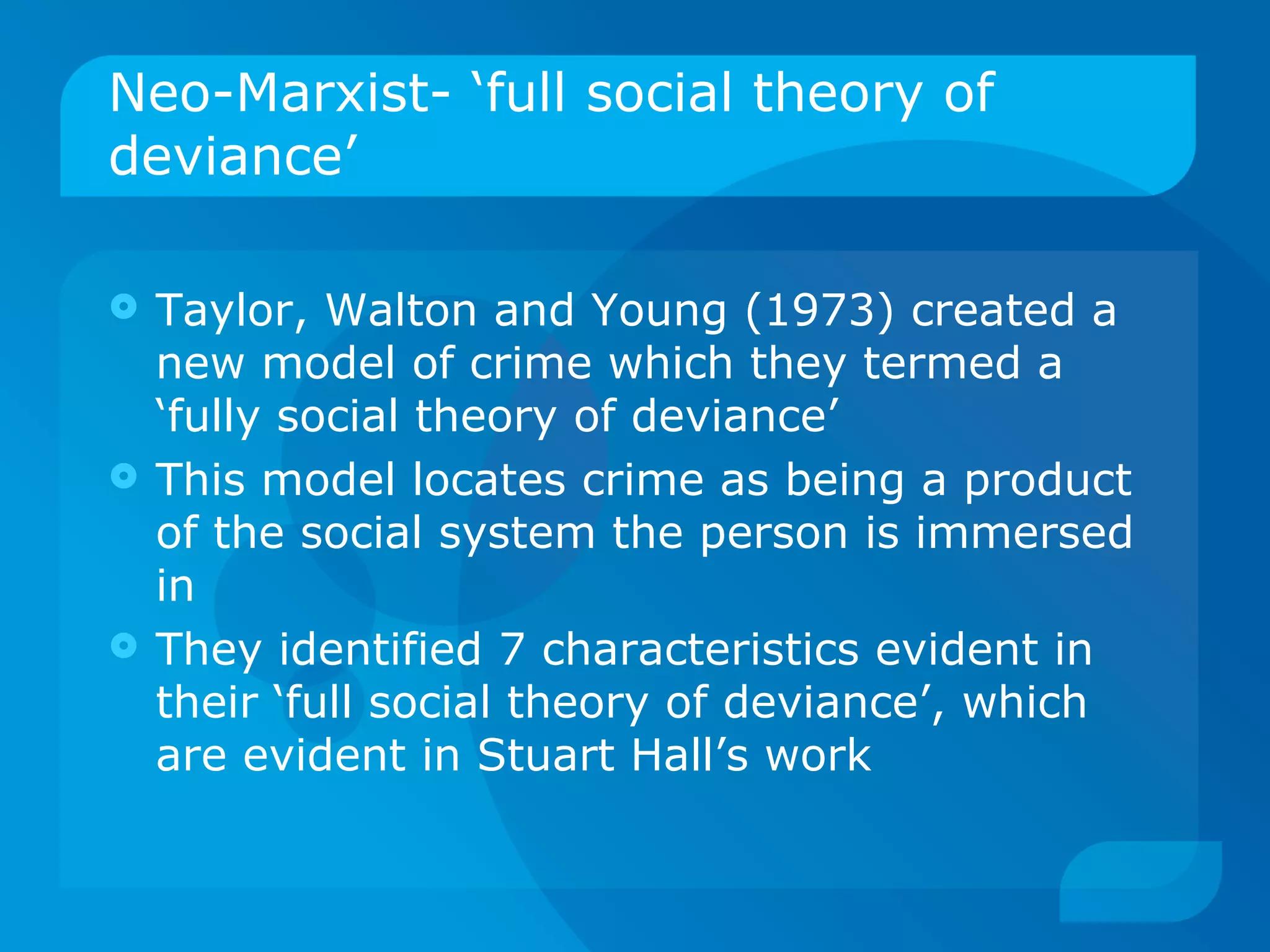 Neo marxist perspectives of crime | PPT