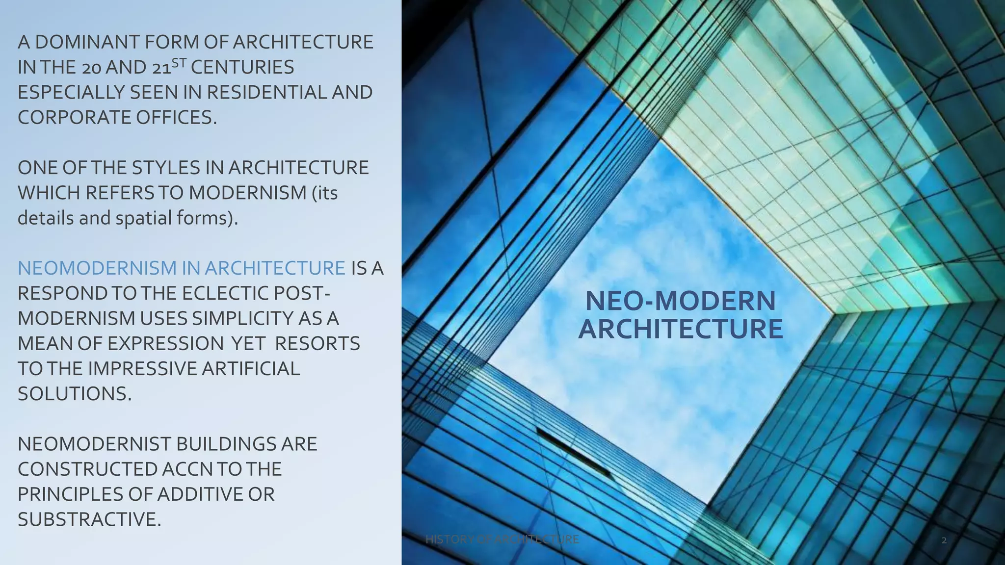Neo-Modern Architecture | PDF