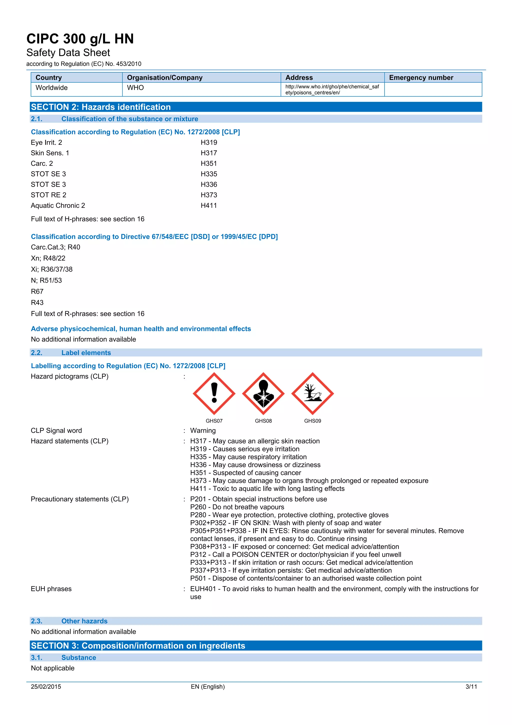 Neo stop 300 hn msds | PDF
