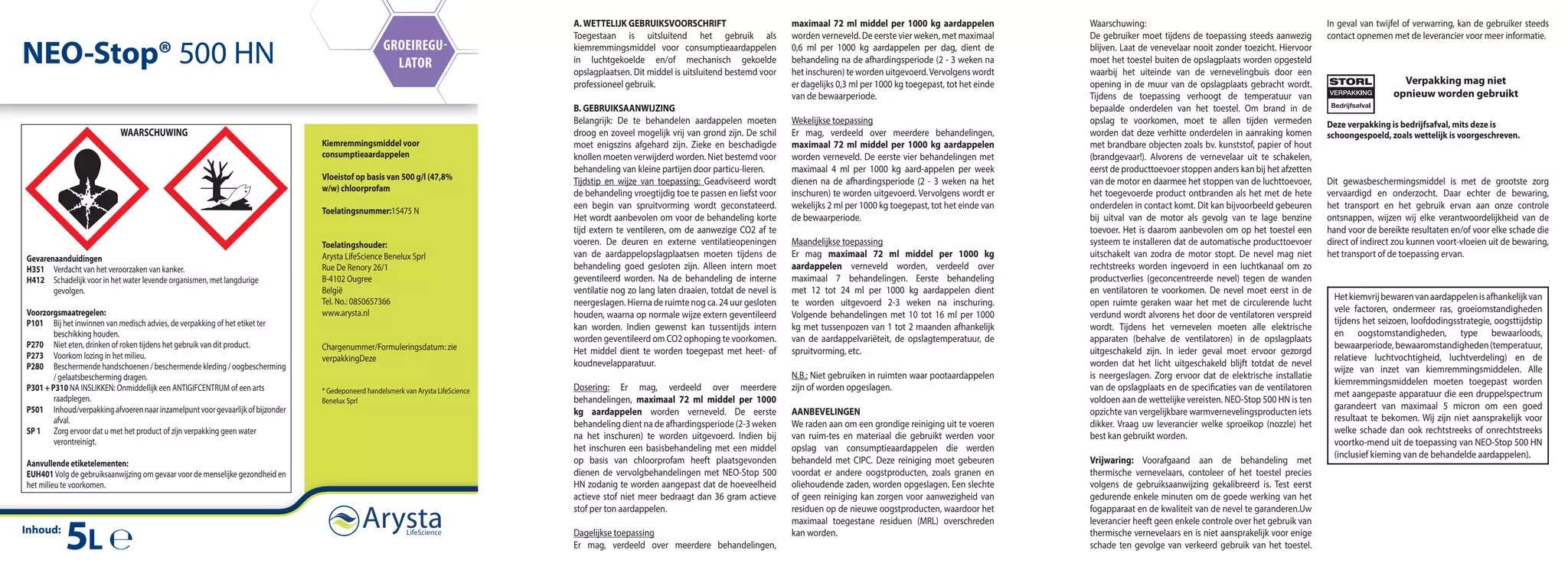 Neo stop 500 hn arysta 5 l | PDF