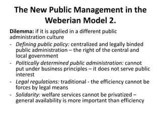 Neo weberian model (2) ds - 2020 (1) | PPTX