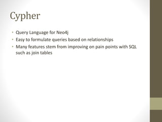 Neo4j | PPTX | Databases | Computer Software and Applications