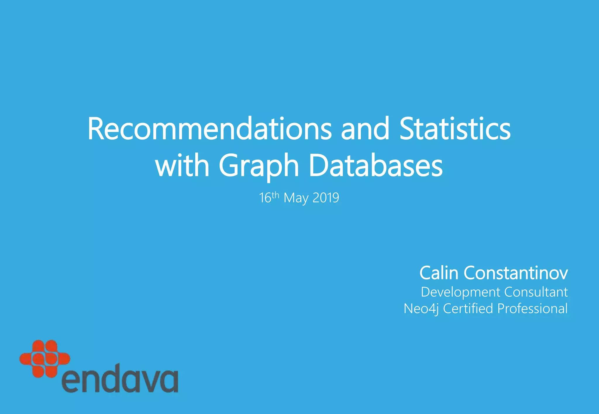 Recommendations And Statistics With Graph Databases Ppt