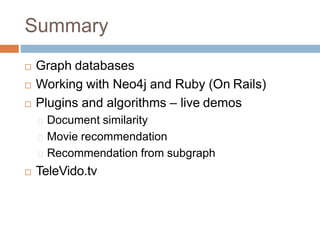Neo4j graphdatabaseforrecommendations-130531021030-phpapp02-converted | PPTX