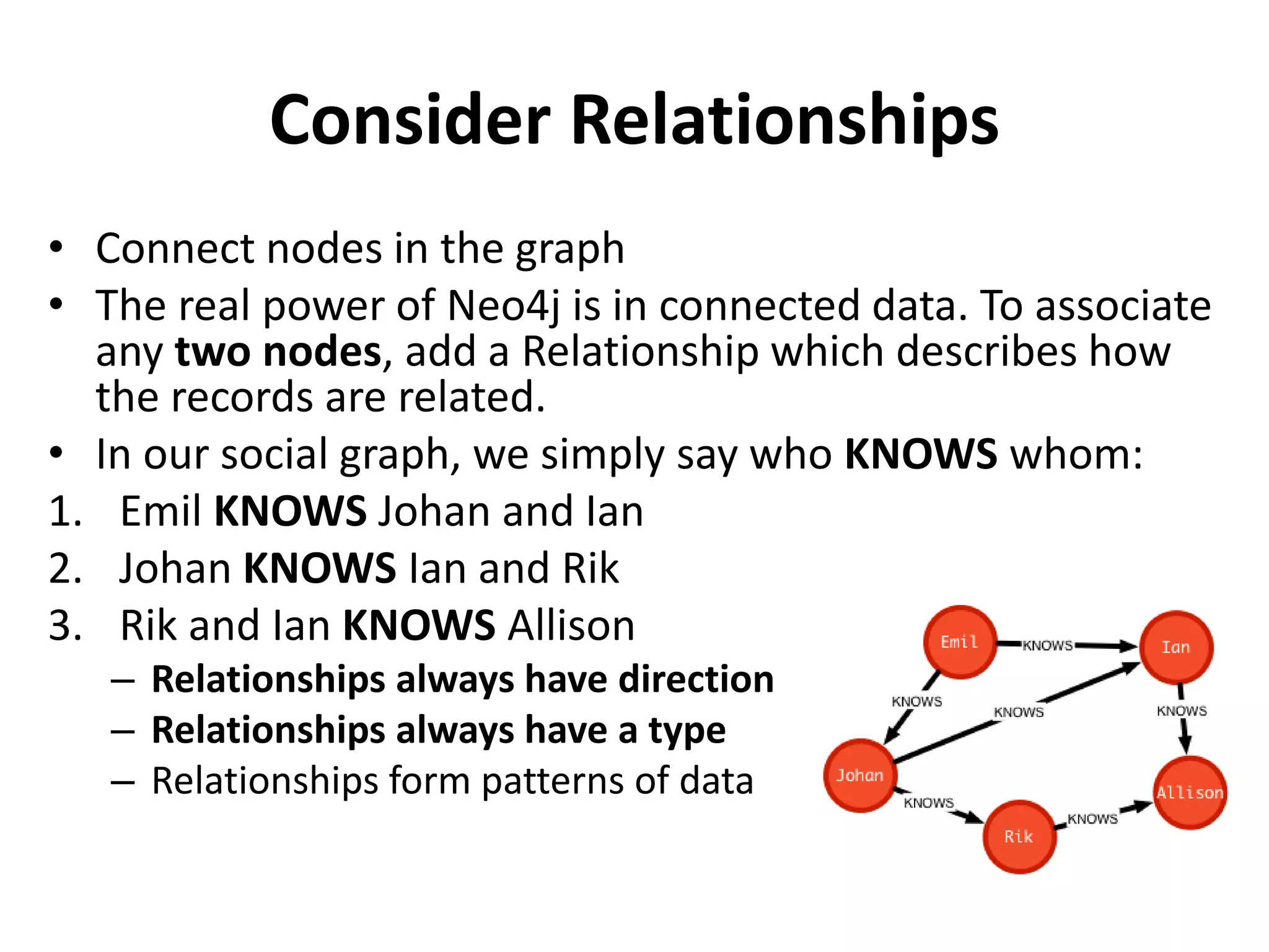 Neo4j Introduction Basics Cypher Rdbms To Graph Ppt