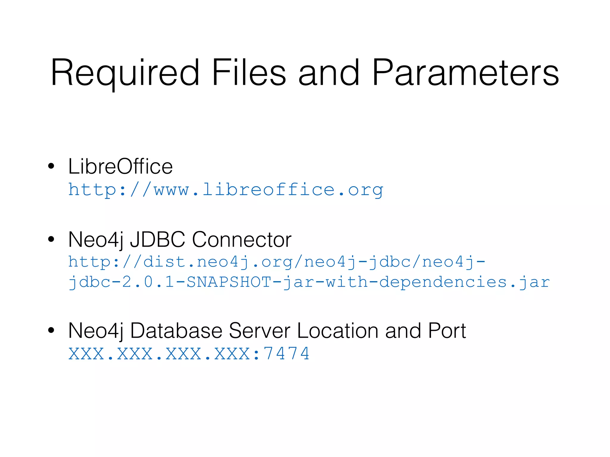 Neo4j: JDBC Connection Case Using LibreOffice | PPT Neo4j: JDBC Connection Case Using LibreOffice | PPT