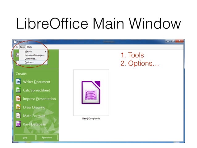 Neo4j: JDBC Connection Case Using LibreOffice | PPT Neo4j: JDBC Connection Case Using LibreOffice | PPT