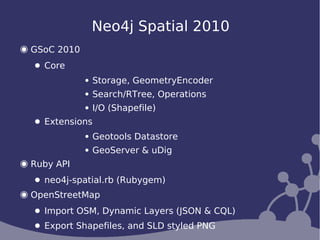 Geoprocessing with Neo4j-Spatial and OSM | PPT