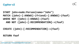 How openCypher is implemented in Neo4j | PPT