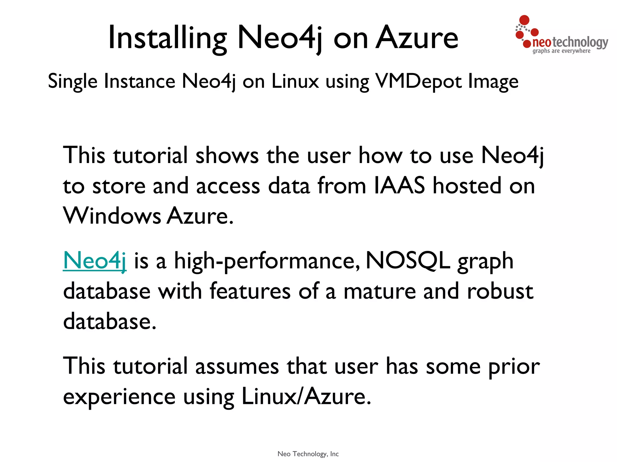 Neo4j on Azure Step by Step | PPT | Cloud Computing | Internet