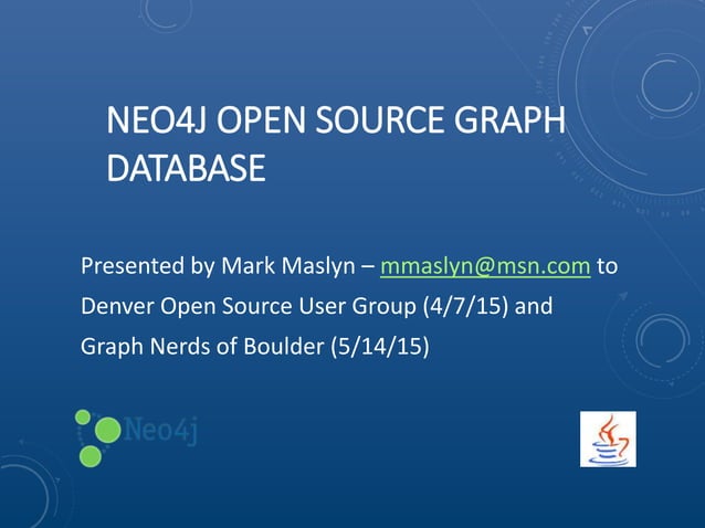 Neo4J Open Source Graph Database | PPT