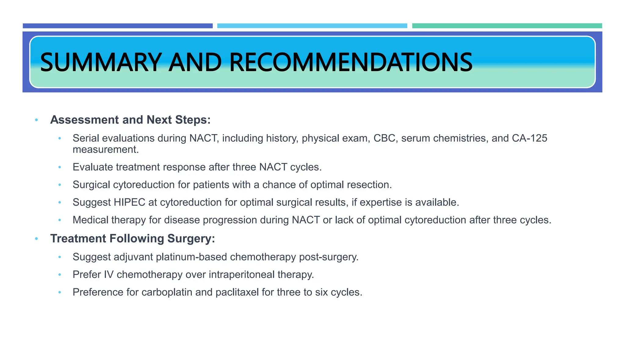 ovarian cancer: NACT | PPTX
