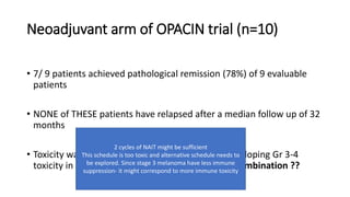 Neoadjuvant or adjuvant immunotherapy in melanoma stage iii | PPTX