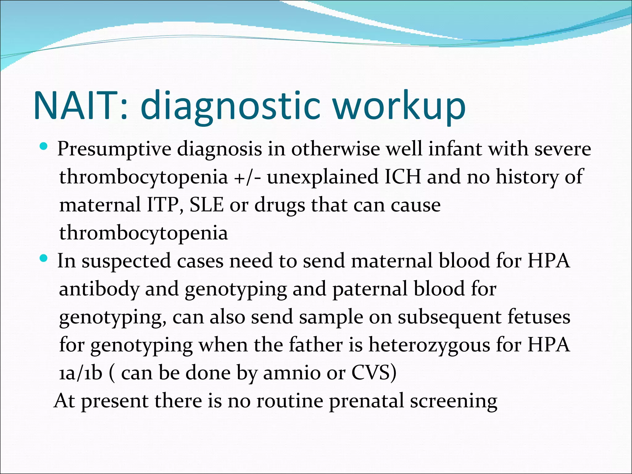 Neoatal thrombocytopeia | PPT