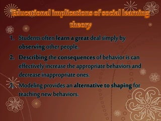 albert bandura' social learning theory | PPTX