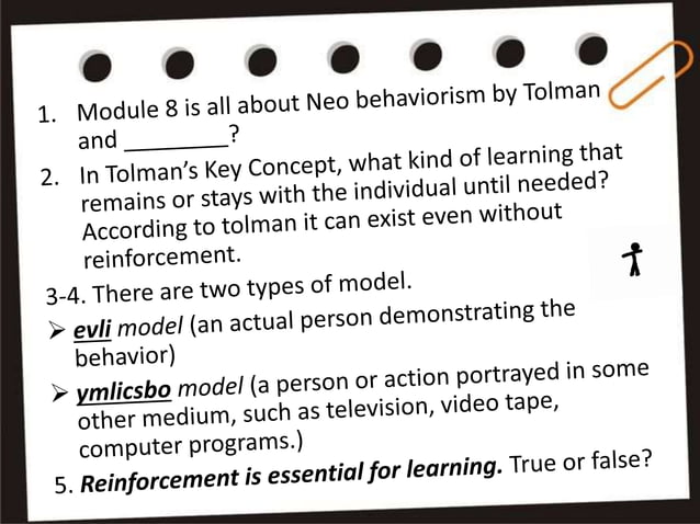 Neo behaviorism (Facilitating Learning) | PPTX