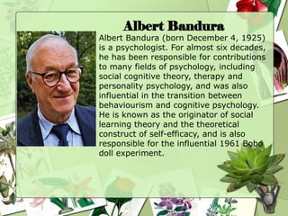 Neo Behaviorism Tolman and Bandura.pPptx | PPTX