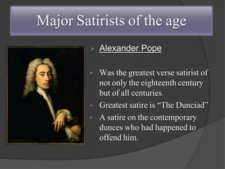 Neoclassical age an age of satire | PPTX