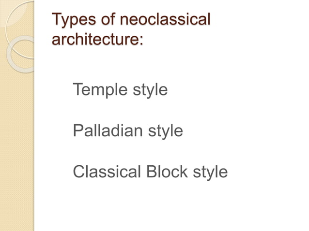 Neoclassical architecture | PPTX