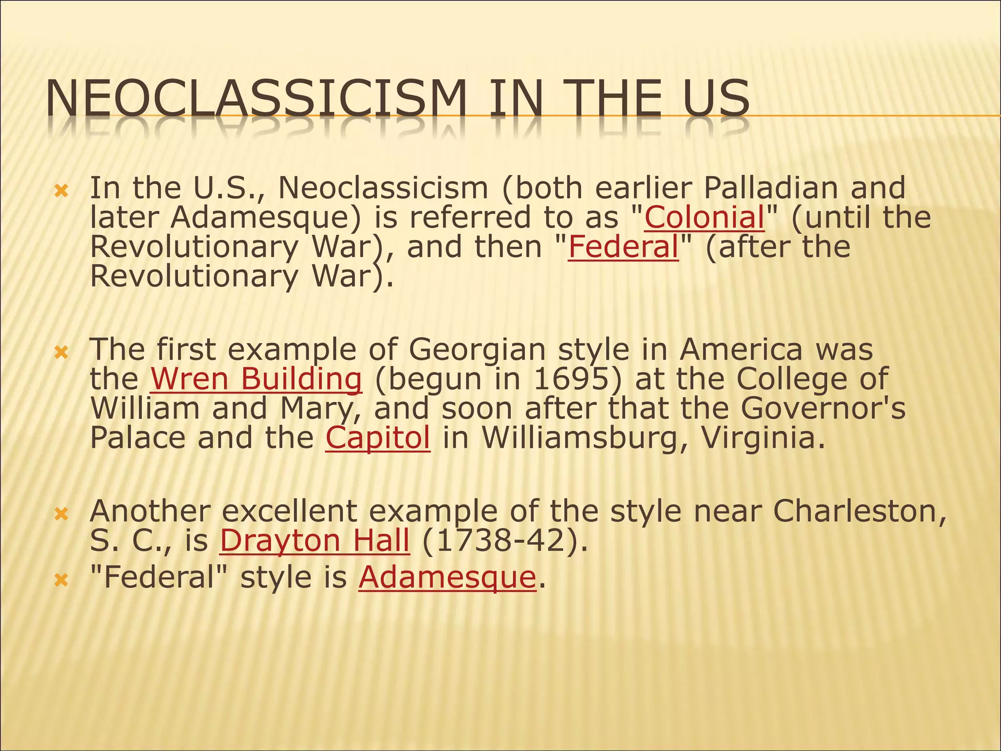 Neo classical architecture | PDF