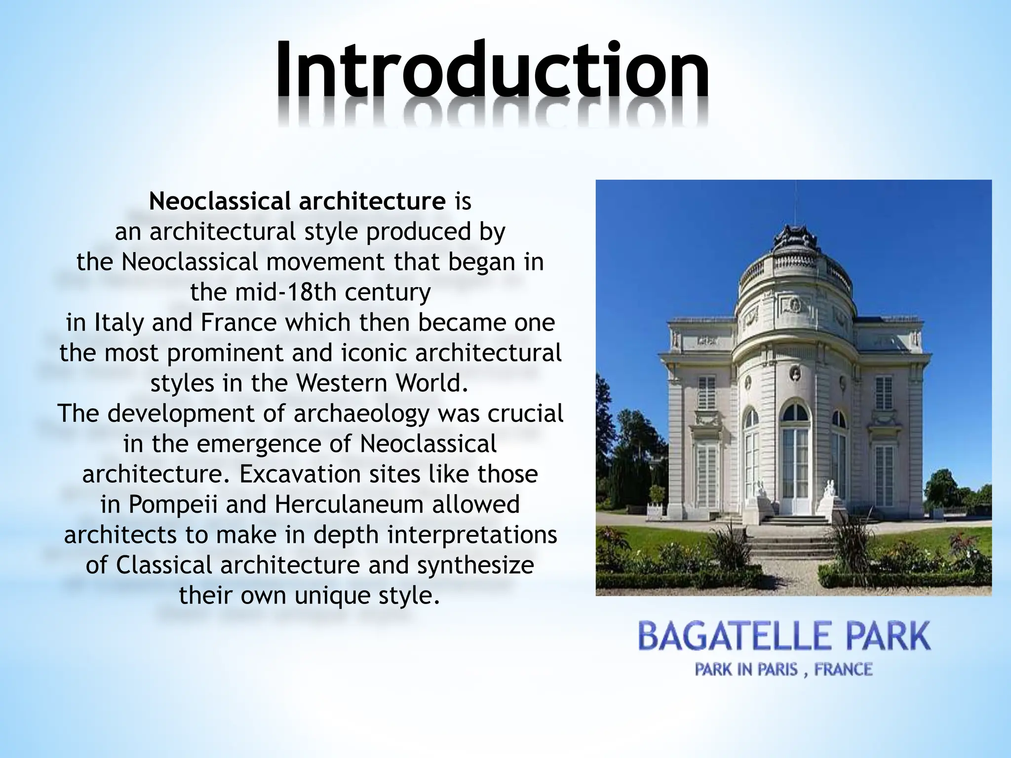 Neoclassical architecture.pptx architectural aspects , parameters and key features | PPTX