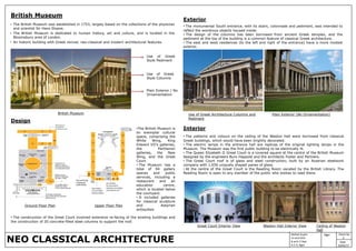 Neo classical architecture | PPTX | Museums & Galleries | Attractions