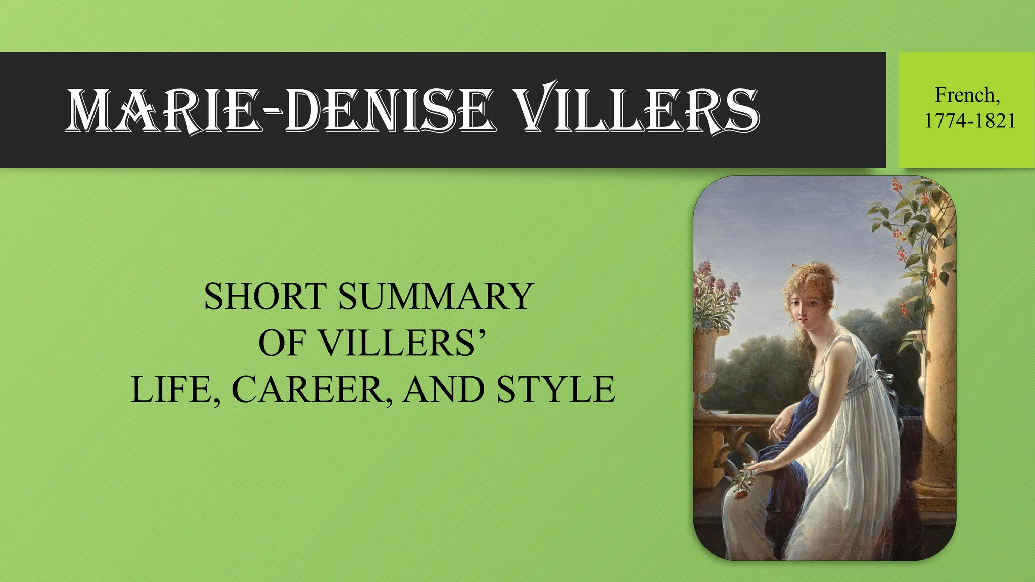 neoclassical artist- MARIE-DENISE VILLERS.pptx