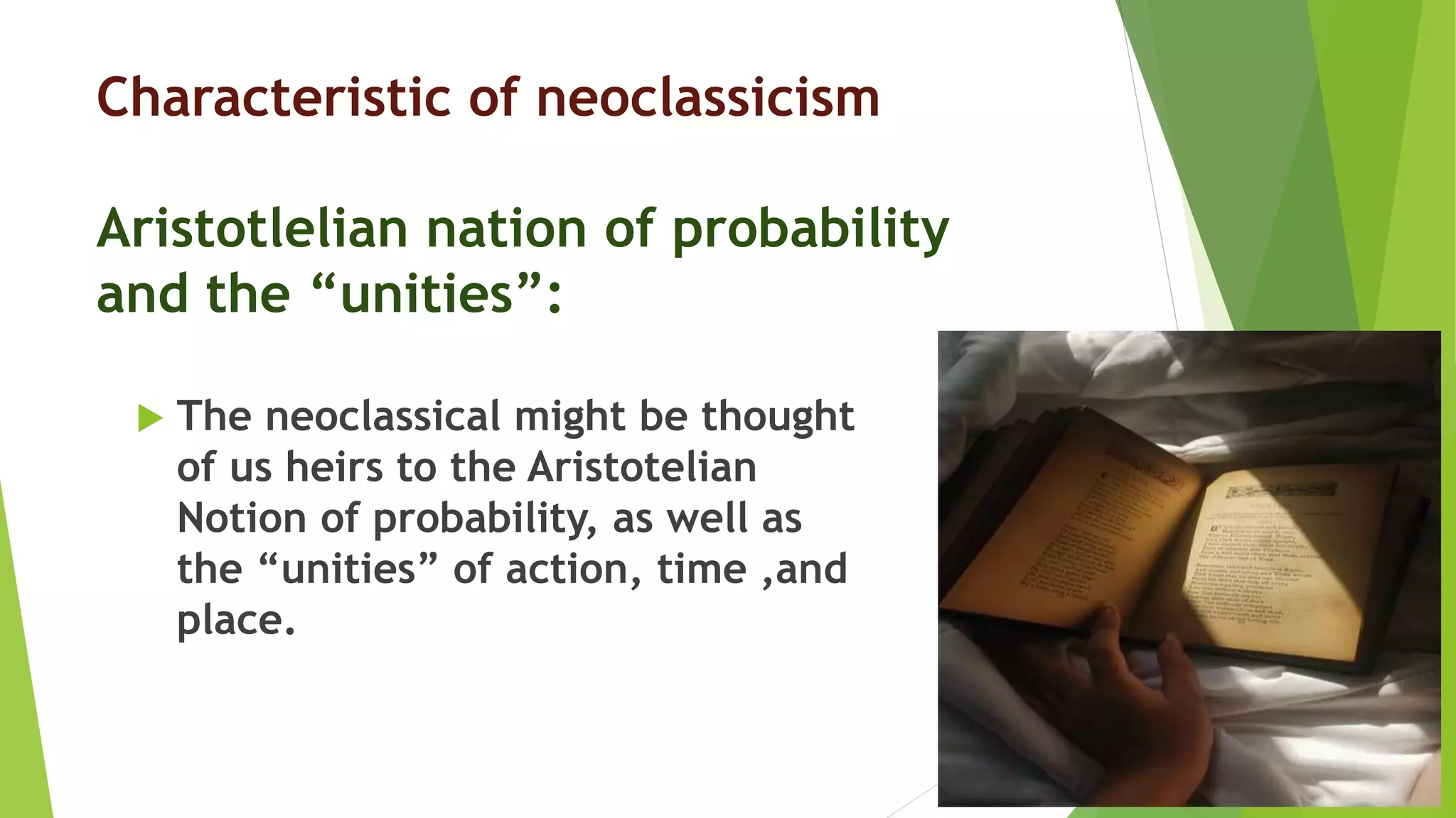 characteristics of the neoclassical literature | PPTX