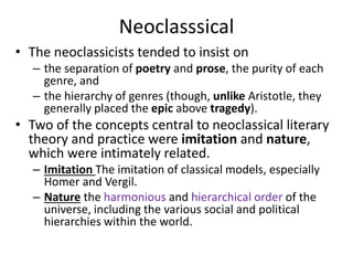 Neoclassical Literary Criticism | PPTX