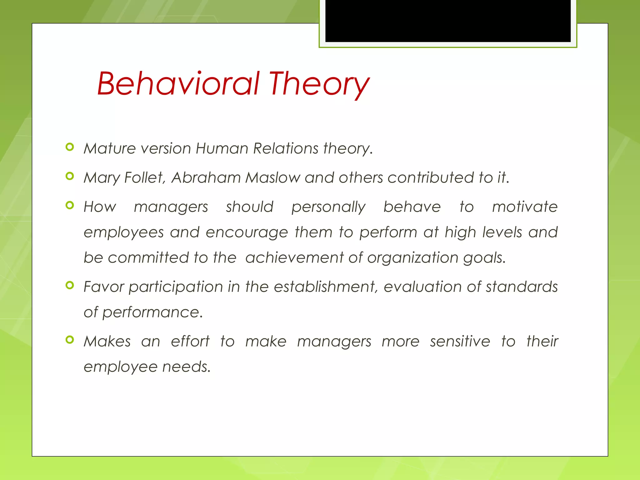 Neo classical management theories | PPT