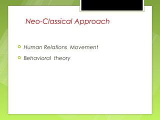 Neo classical management theories | PPT