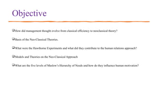Evolution and Insights of Neo-Classical Management Theories and ...