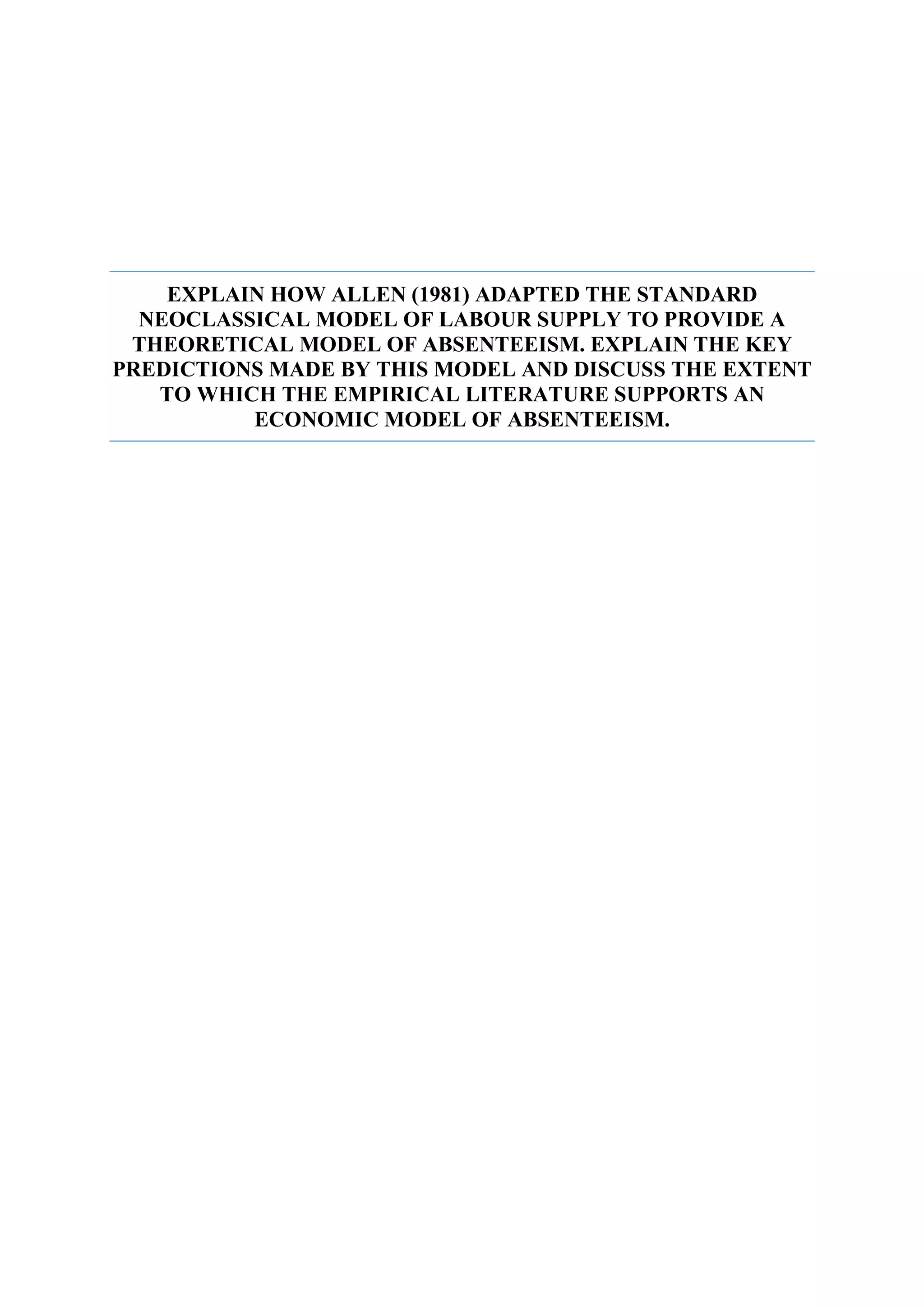 Neoclassical model | PDF