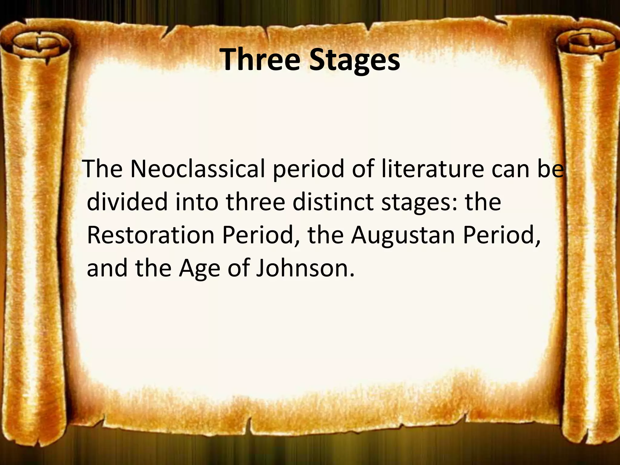 Neoclassical Literature | PPTX