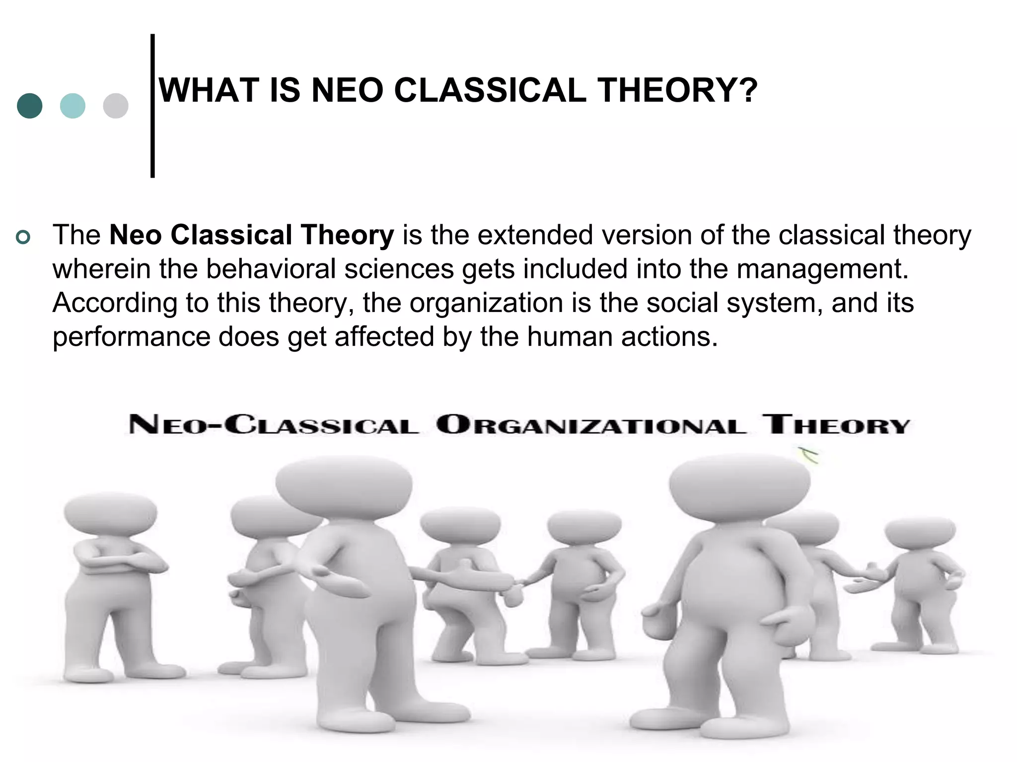 Neo classical theories and comparison of Classical vs neo classical ...