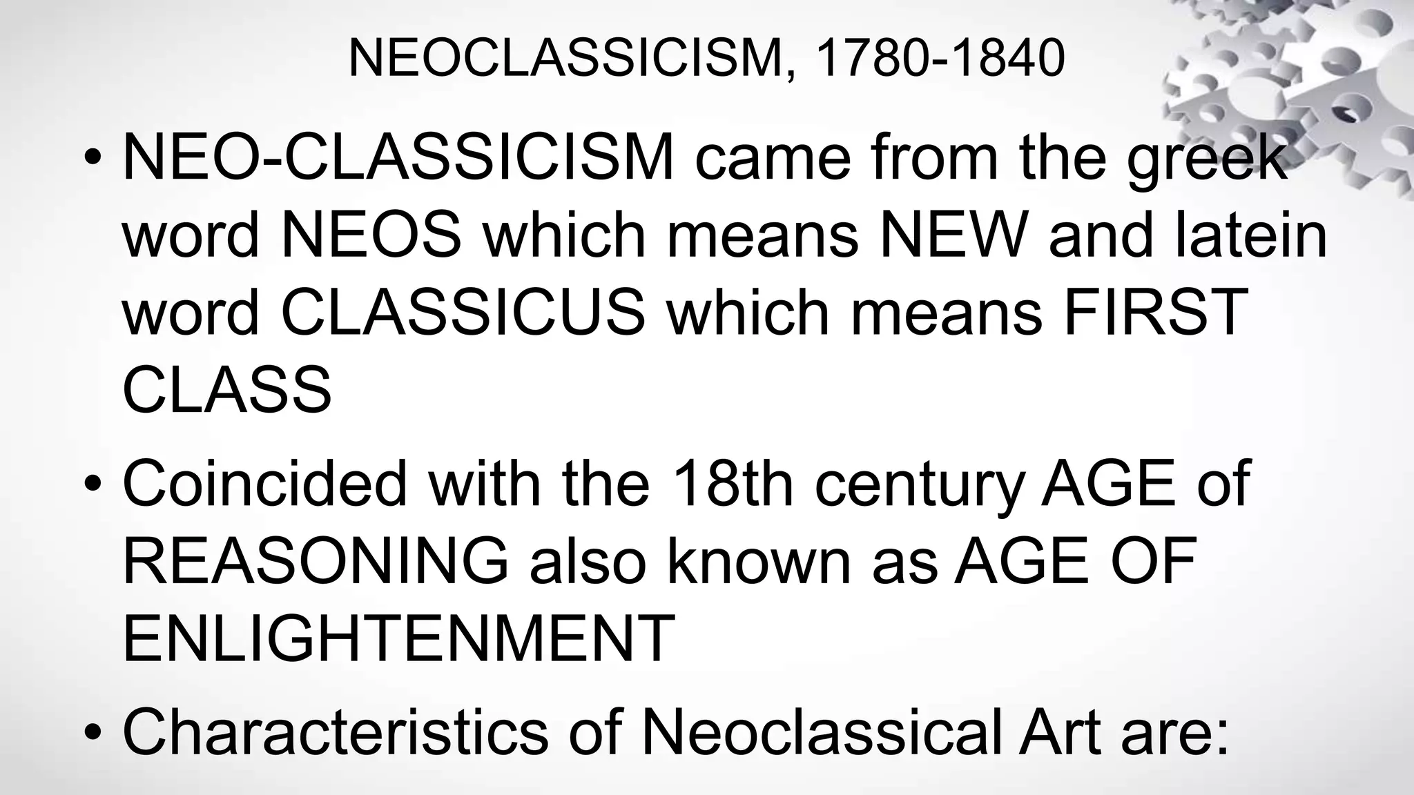 Neoclassicism,arti,painting,sculpture and architecture | PPTX