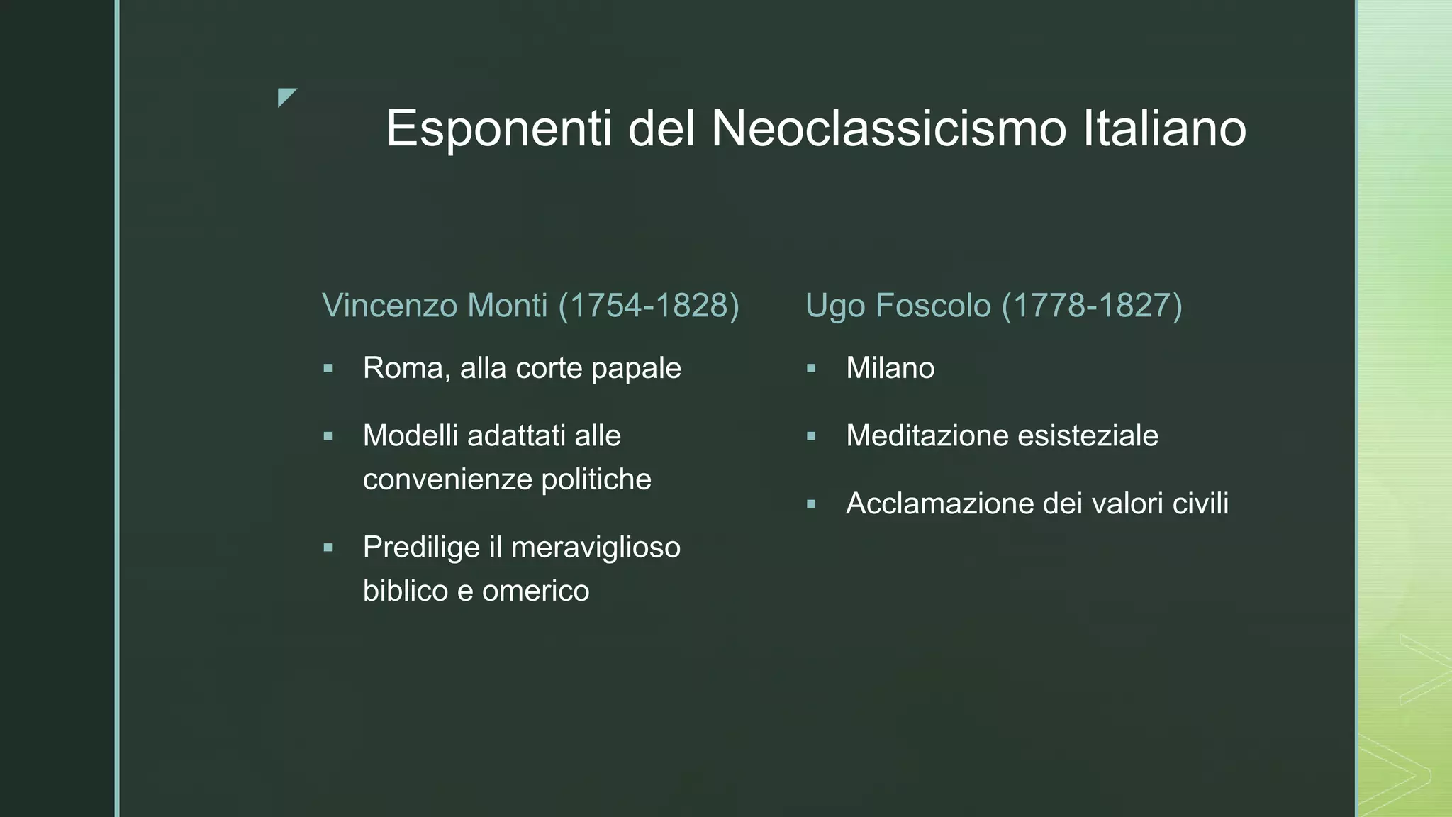 Neoclassicismo e Ugo Foscolo | PPTX