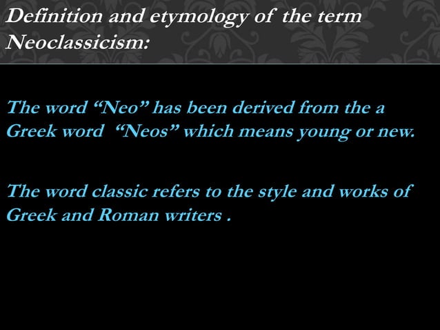 Neoclassicism poetry | PPTX | Poetry | Books and Literature